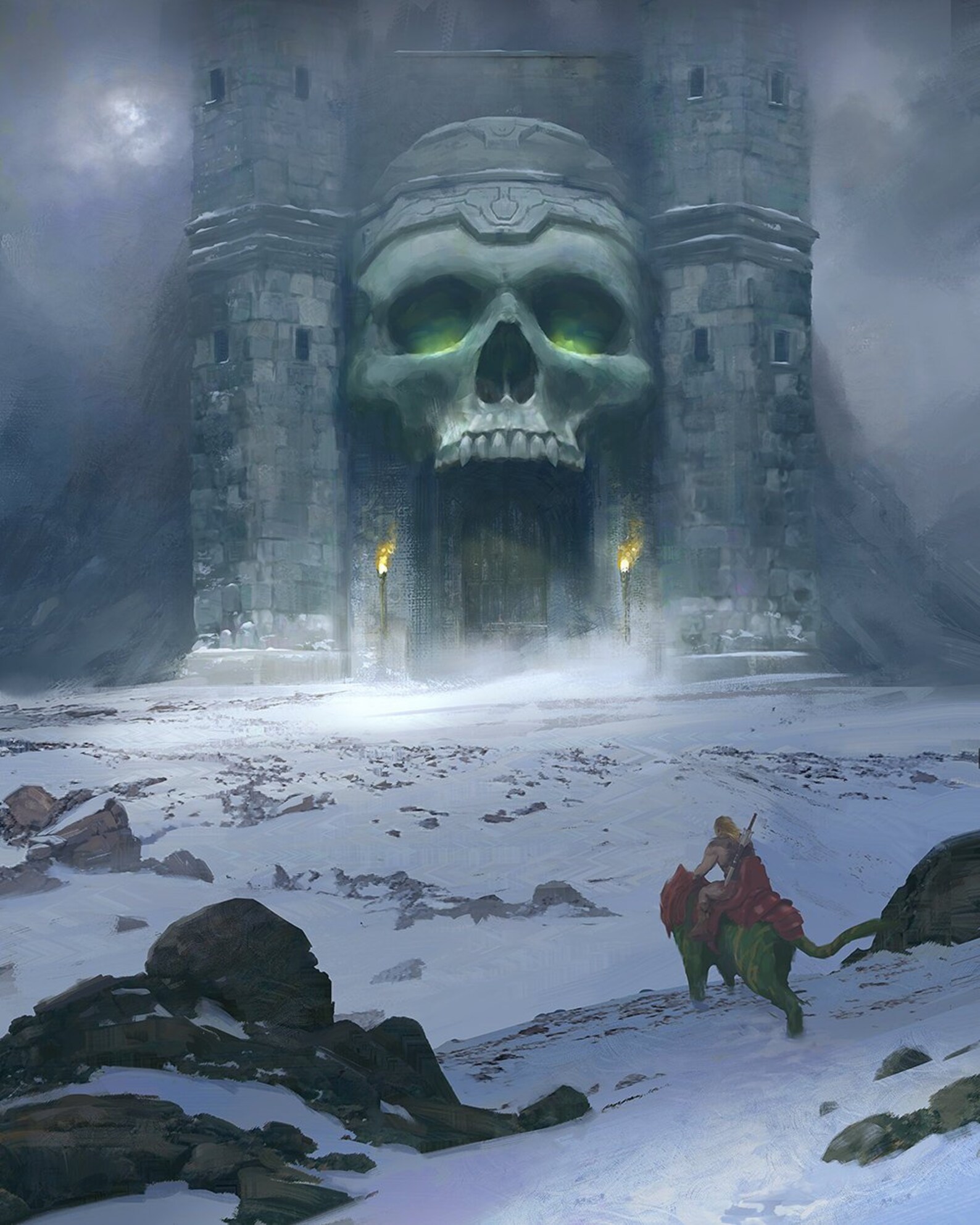 He-Man Print Castle Grayskull Poster 80s cartoons art | Etsy