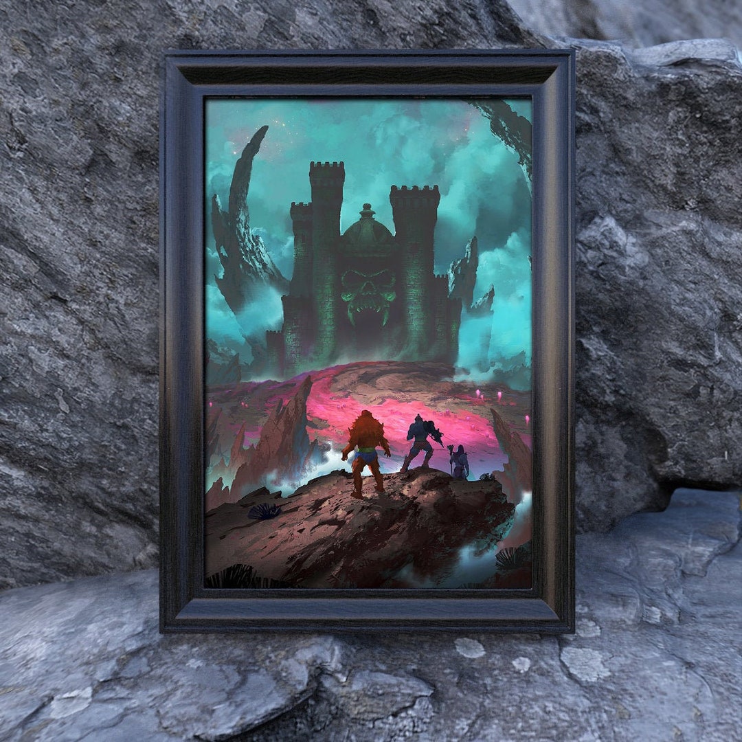 He-man Print Castle Grayskull Poster 80s Cartoons Art - Etsy