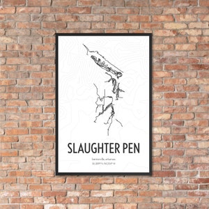 Slaughter Pen - Mountain Bike Trail System Map Poster - Bentonville ...