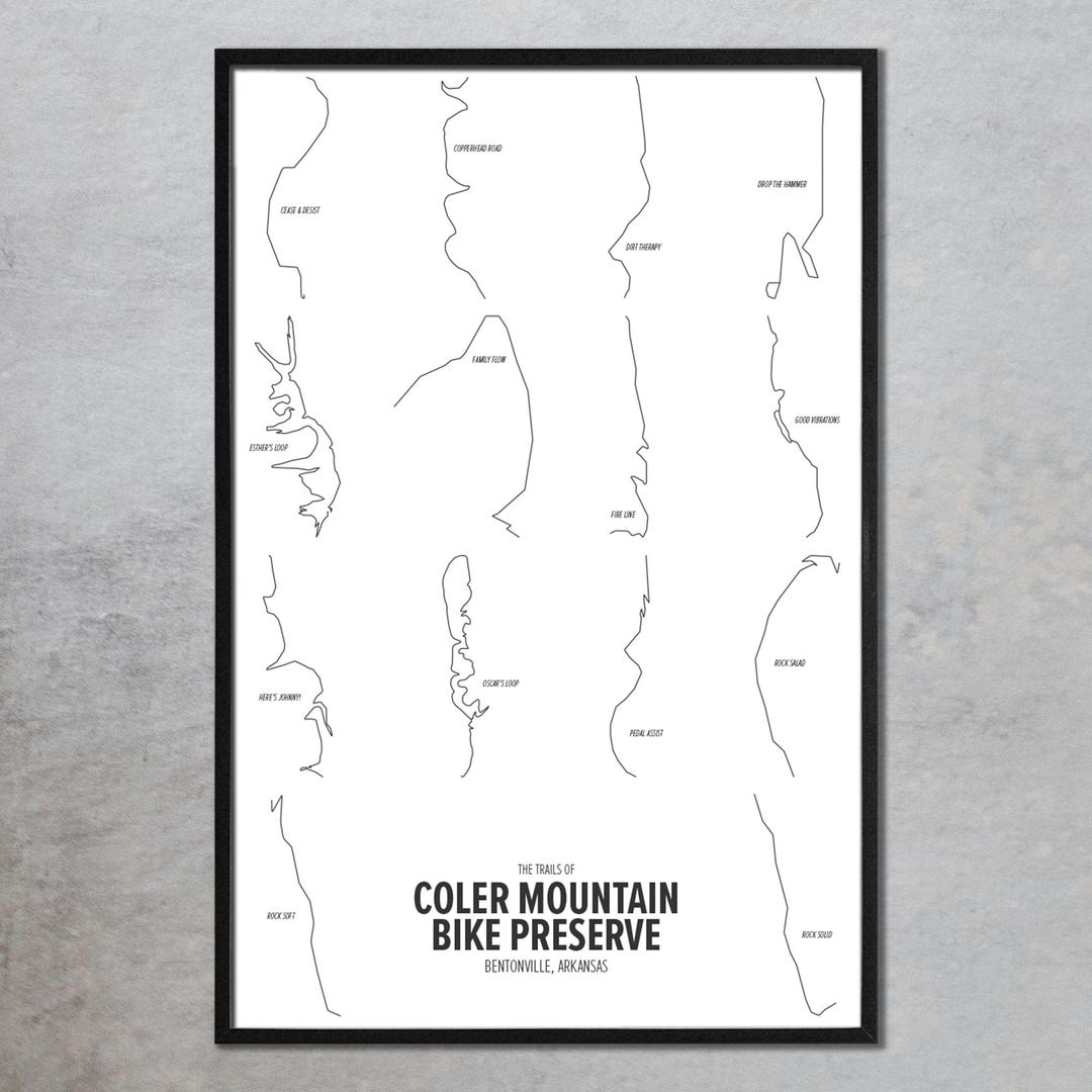 Trails of Coler Mountain Bike Preserve Poster - Bentonville Mountain ...