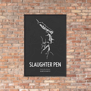 Slaughter Pen - Mountain Bike Trail System Map Poster - Bentonville ...