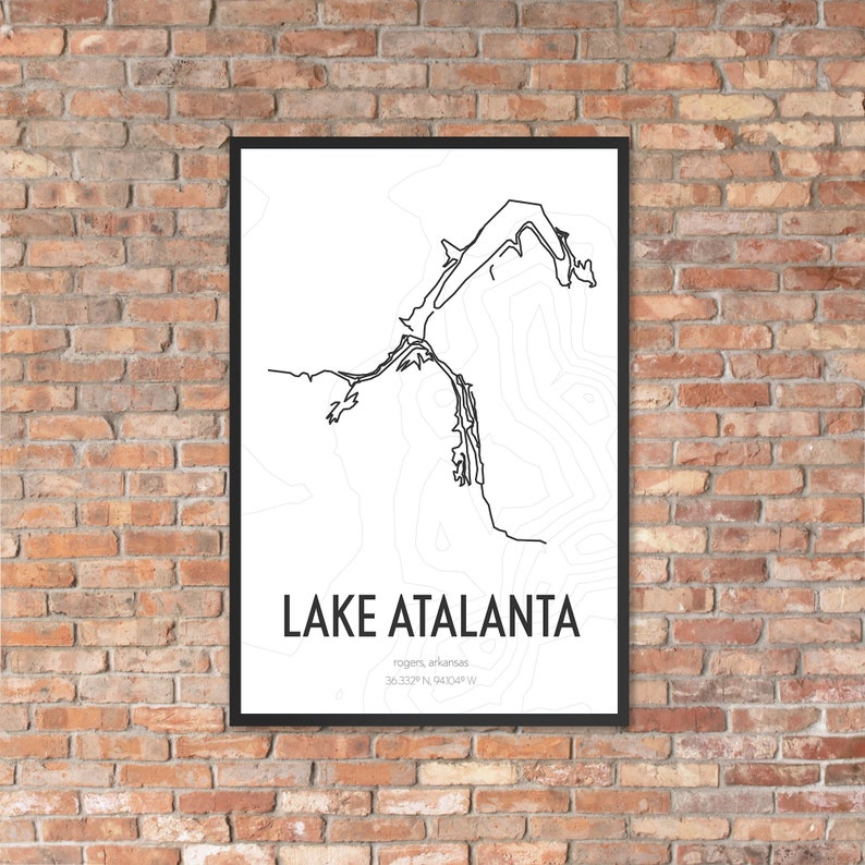 Lake Atalanta - Mountain Bike Trail System Map Poster - Rogers Mountain ...