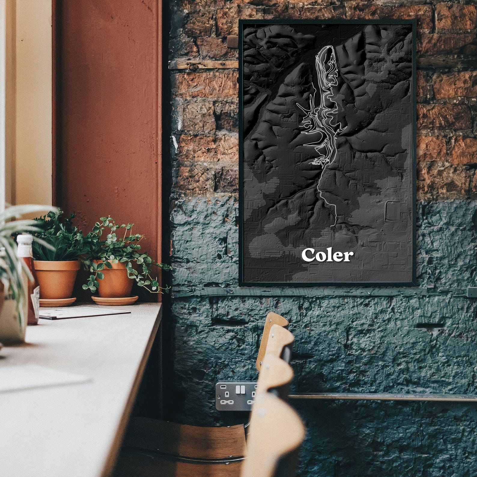 Coler Mountain Bike Preserve - Mountain Bike Trail Terrain Map Poster ...