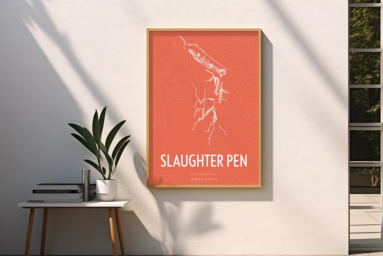 Slaughter Pen - Mountain Bike Trail System Map Poster - Bentonville ...