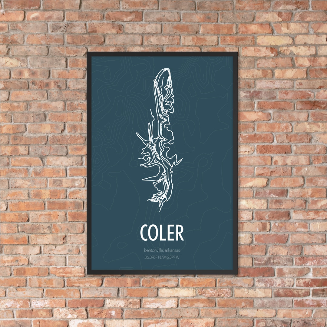 Coler Mountain Bike Preserve - Trail System Map Poster - Bentonville ...