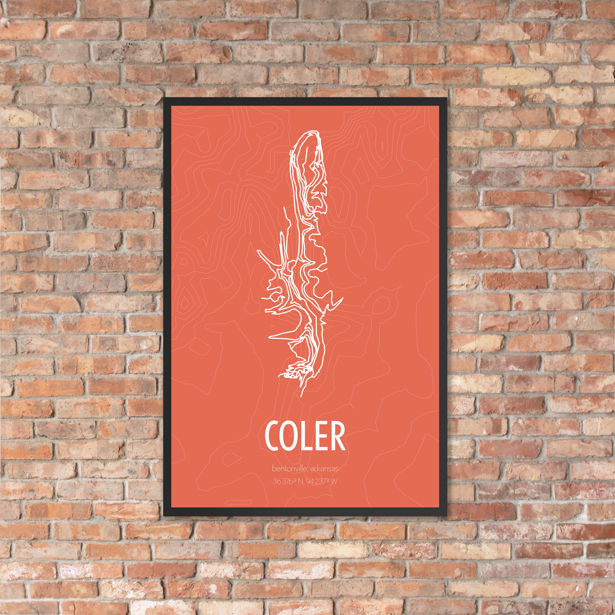 Coler Mountain Bike Preserve - Trail System Map Poster - Bentonville ...