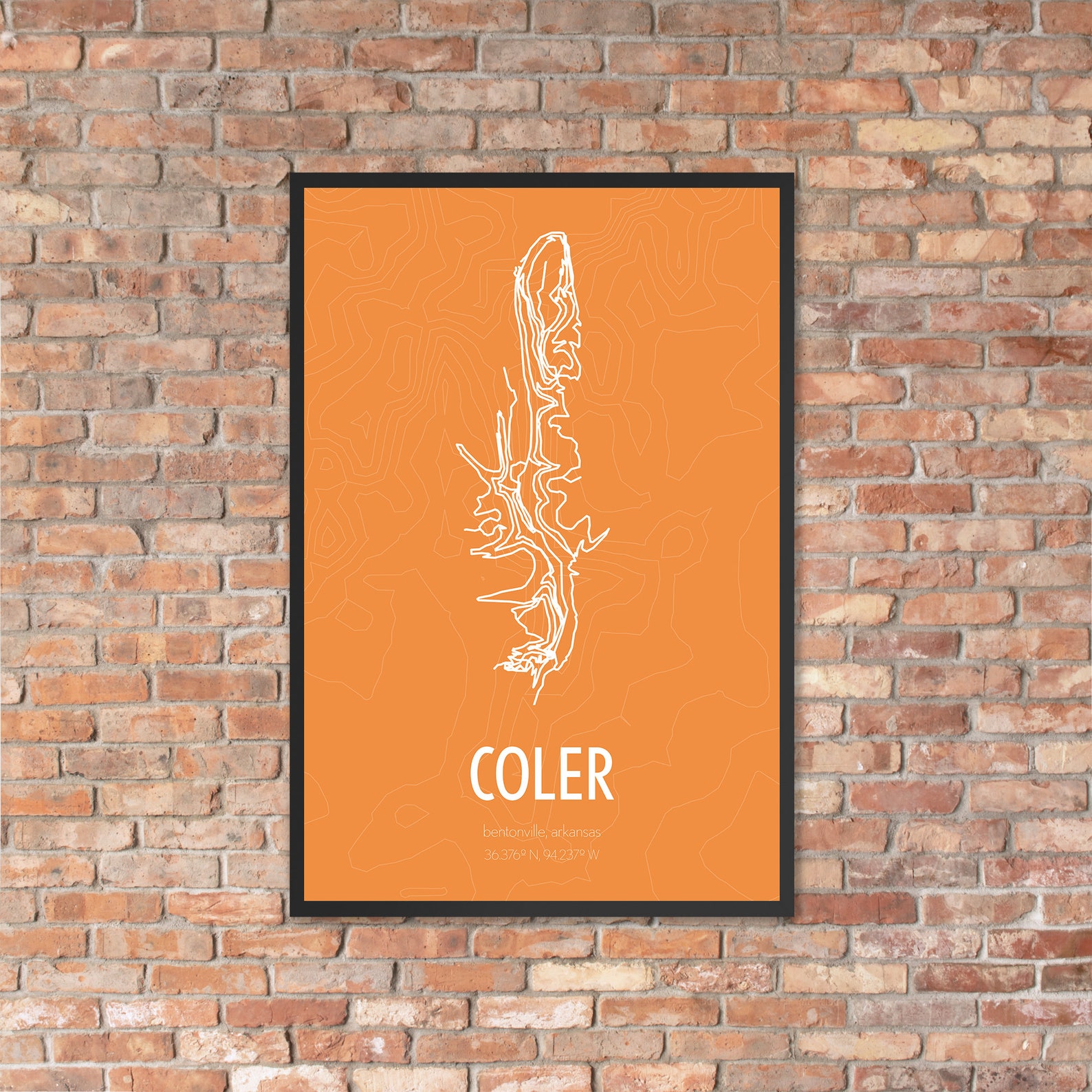 Coler Mountain Bike Preserve - Trail System Map Poster - Bentonville ...