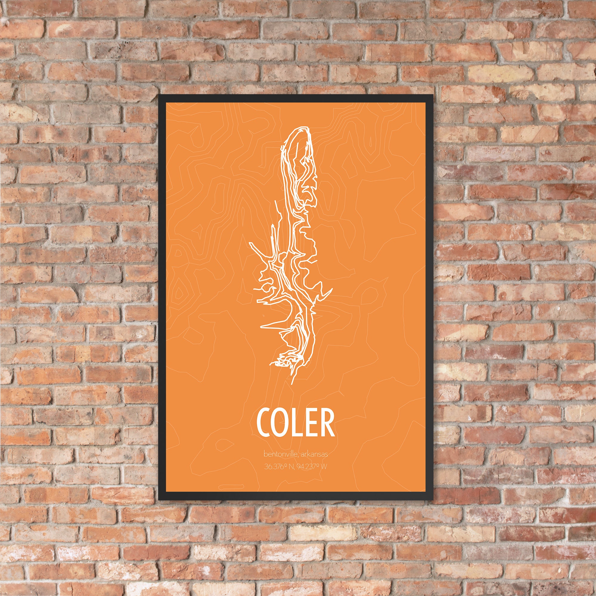 Coler Mountain Bike Preserve - Trail System Map Poster - Bentonville ...