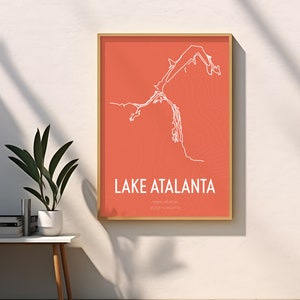 Lake Atalanta - Mountain Bike Trail System Map Poster - Rogers Mountain ...