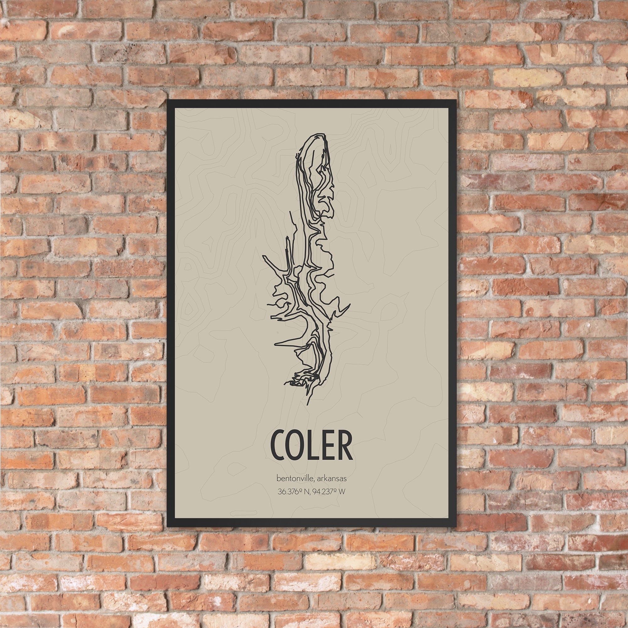 Coler Mountain Bike Preserve - Trail System Map Poster - Bentonville ...