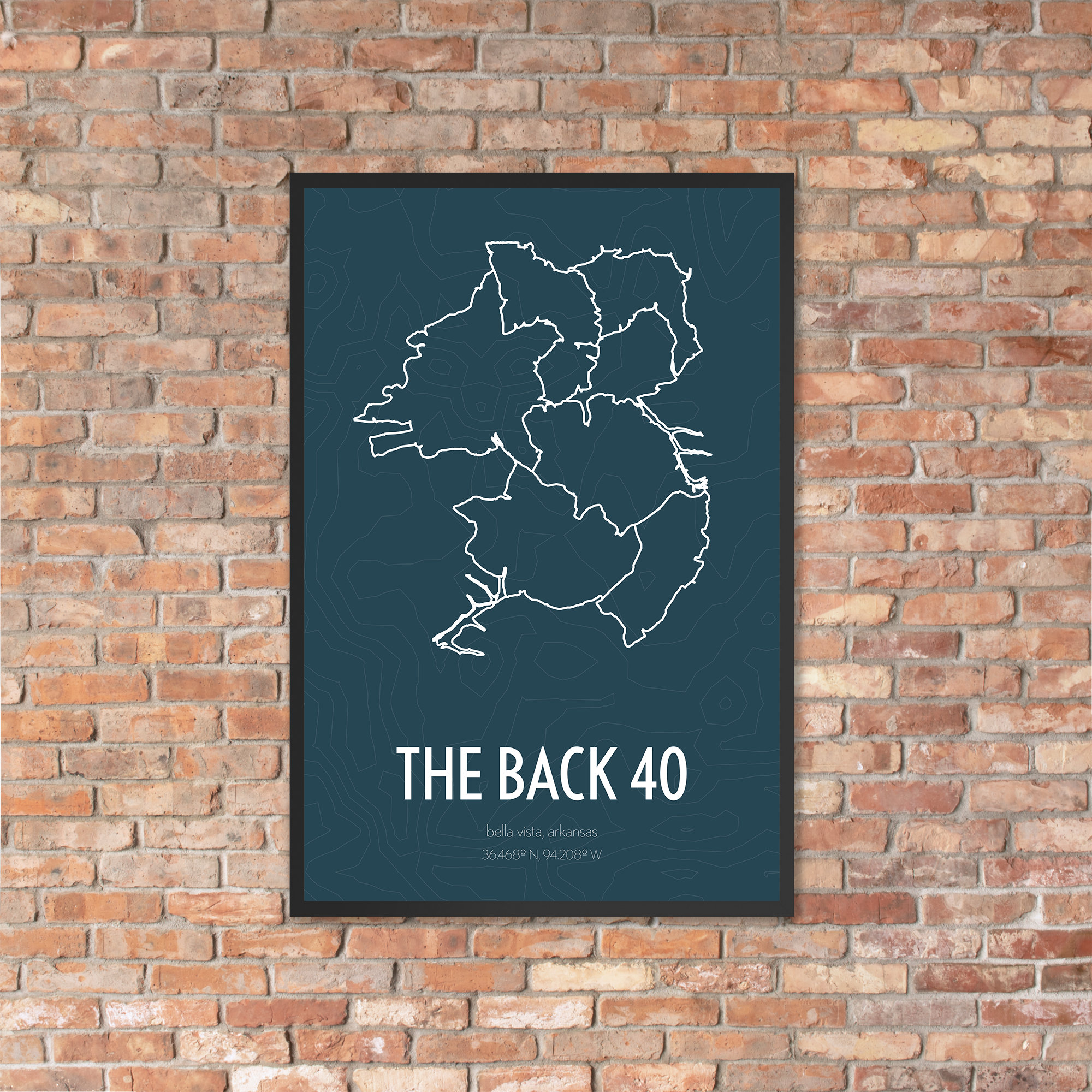 The Back 40 Mountain Bike Trail System Map Poster Bella Vista Mountain ...