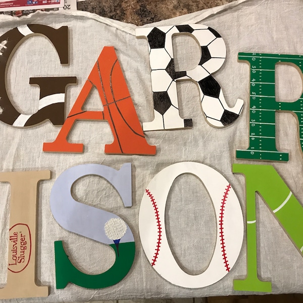 Sports Wall Letters - Etsy