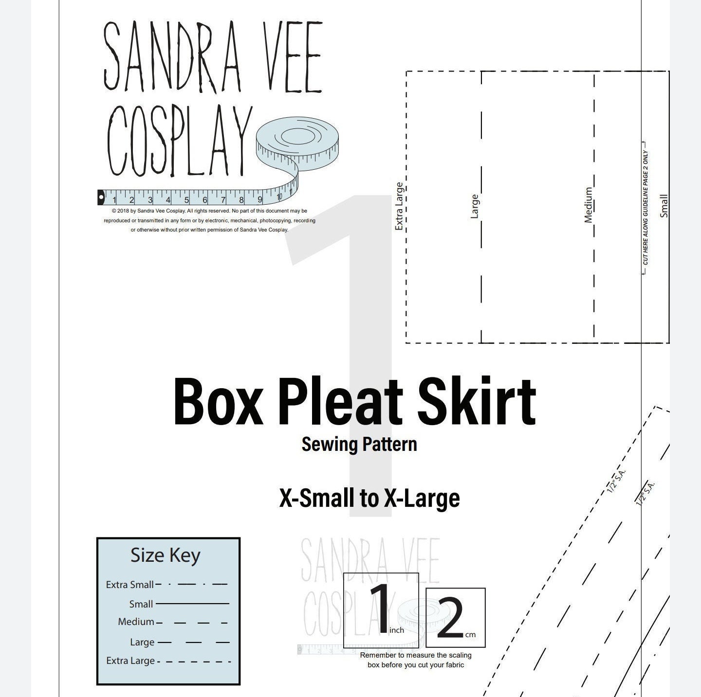 Box Pleat Skirt PDF Pattern - Etsy
