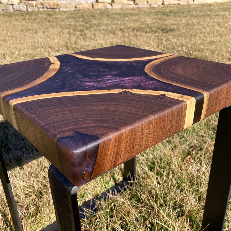 Walnut Epoxy Table - Etsy
