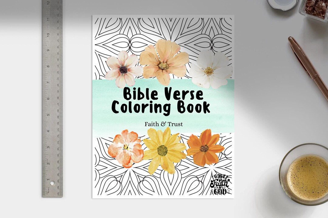Bible Verse Mandala Coloring Book Printable 20 Pages PDF 8.5x11" Faith ...