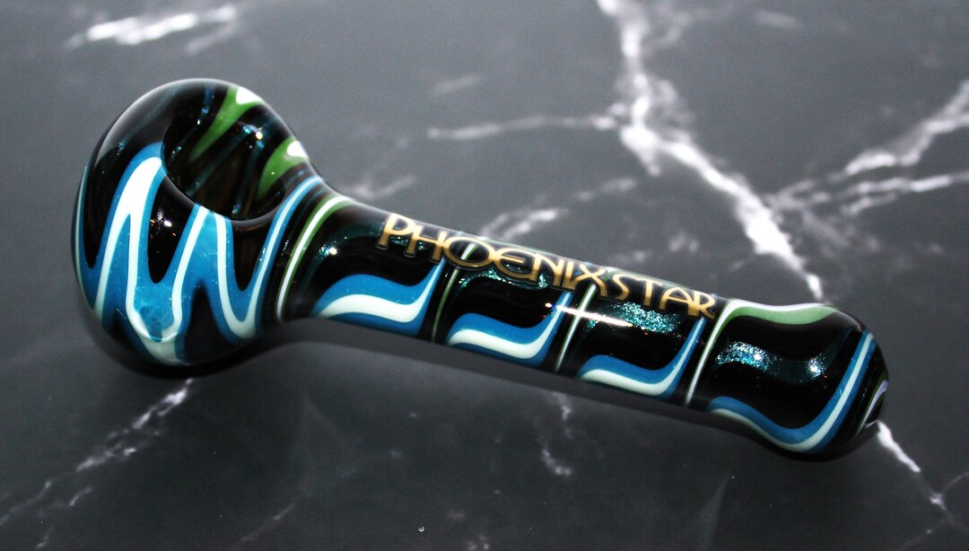 5" Super Slim WATER SIGN II Tobacco Smoking Glass Pipe Thick Glass Pipe ...