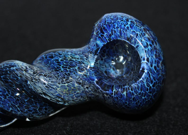 4" SUPER LEOPARD TWIST Unicorn Stem Twisted Tobacco Smoking Glass Pipe ...