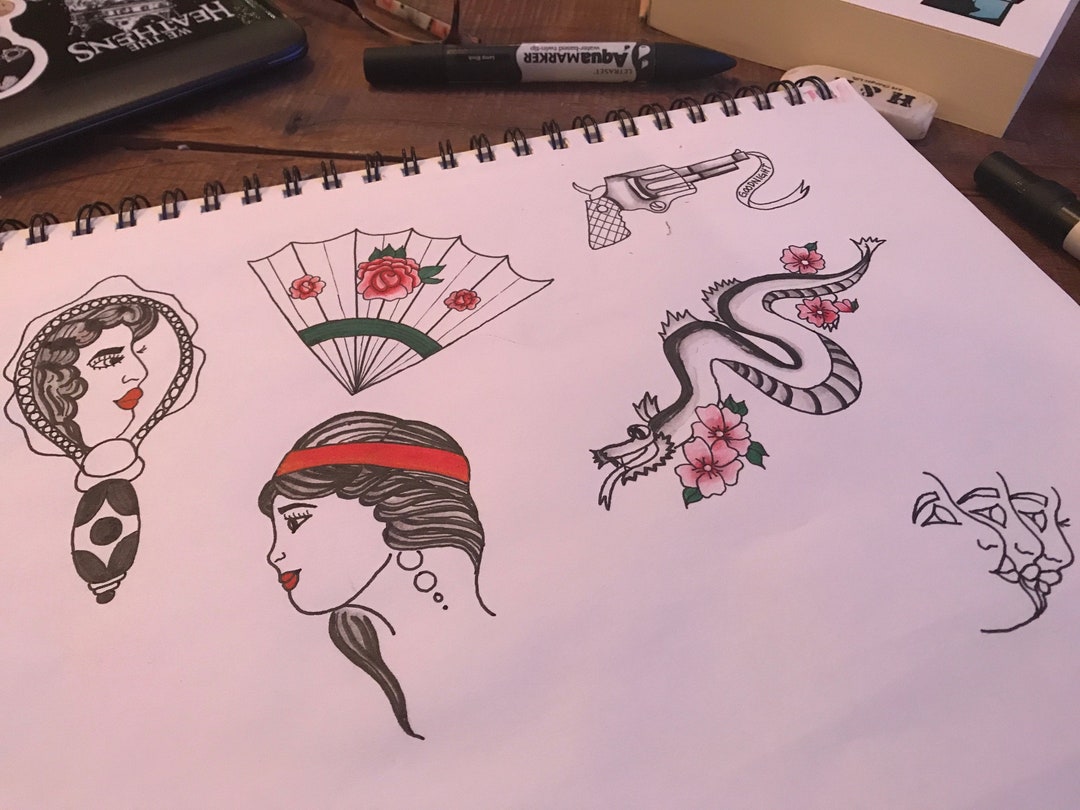 Traditional Flash Art Sheet - Etsy