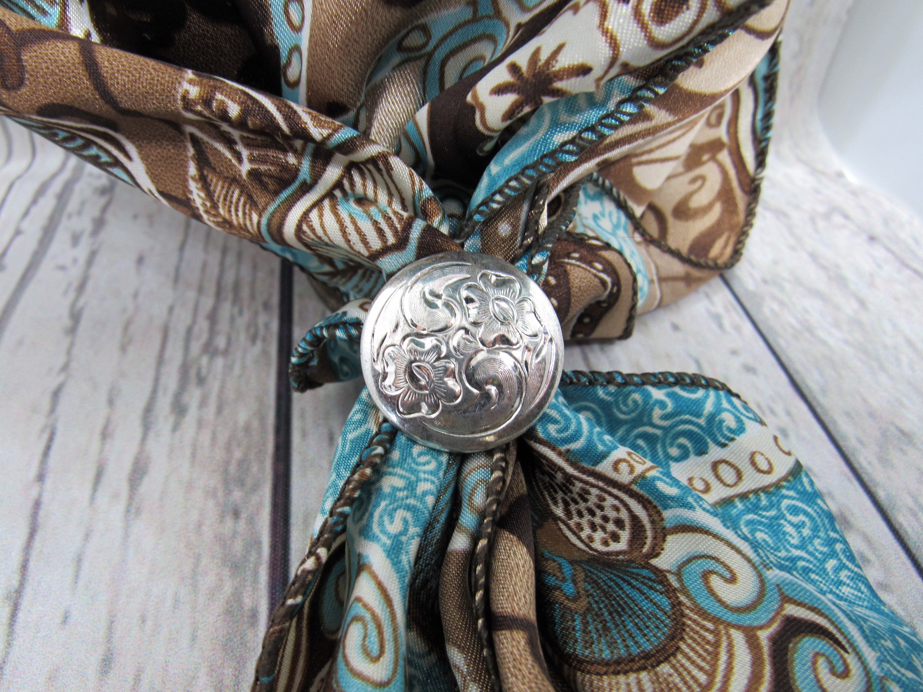 Concho Wild Rag Scarf Slide - Etsy