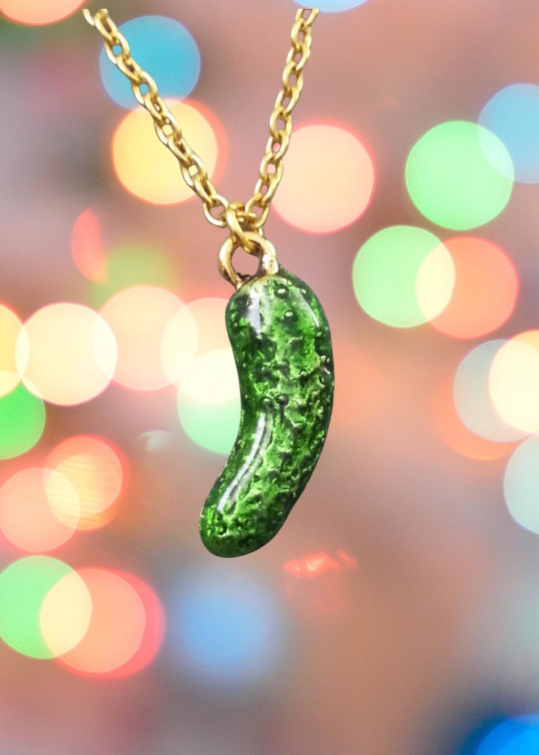 Pickle Charm Necklace Pendant Cute Little Pickle Sobriety Gift. - Etsy