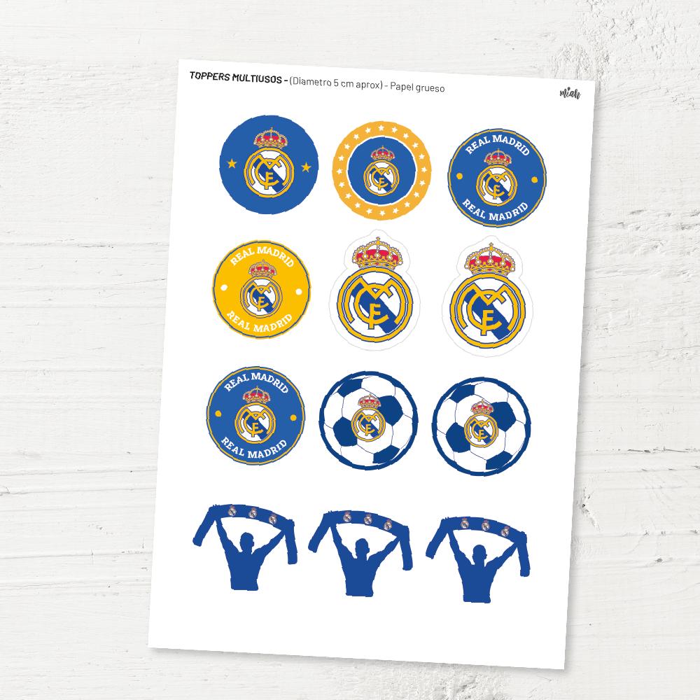 Real Madrid Printable Cake Toppers – Football Cake and Cupcake ...