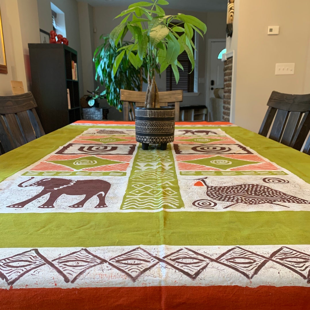 African Batik Tablecloth - Etsy