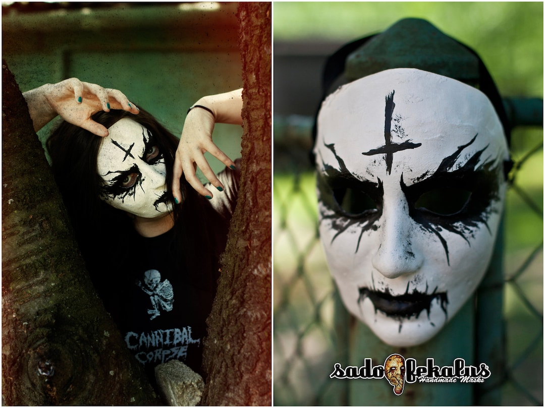 Horror Mask / Black Metal Mask / Scary Mask/ Satanic Mask/ Masquerade ...