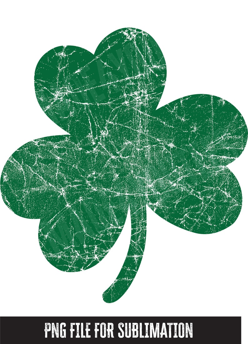 Distressed Shamrock PNG File for Sublimation | Ready to Print ...
