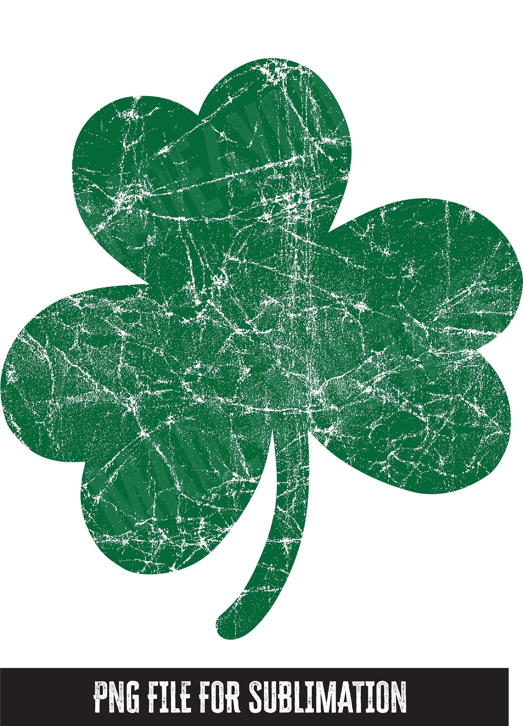 Distressed Shamrock PNG File for Sublimation | Ready to Print ...