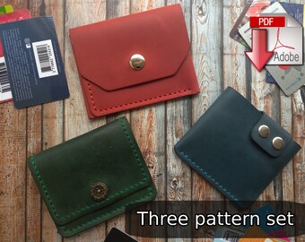 4 Leather Coin Pouches coin Purses Pattern DIY Pdf | Etsy