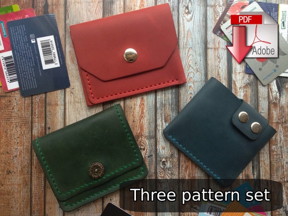 3 Leather Wallets Pattern DIY Pdf Download - Etsy