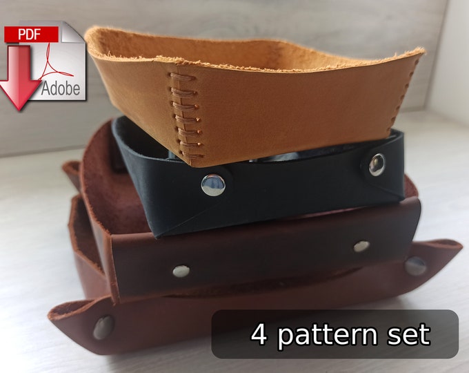 Leather Valet Tray Pattern - PDF Template - Etsy Canada