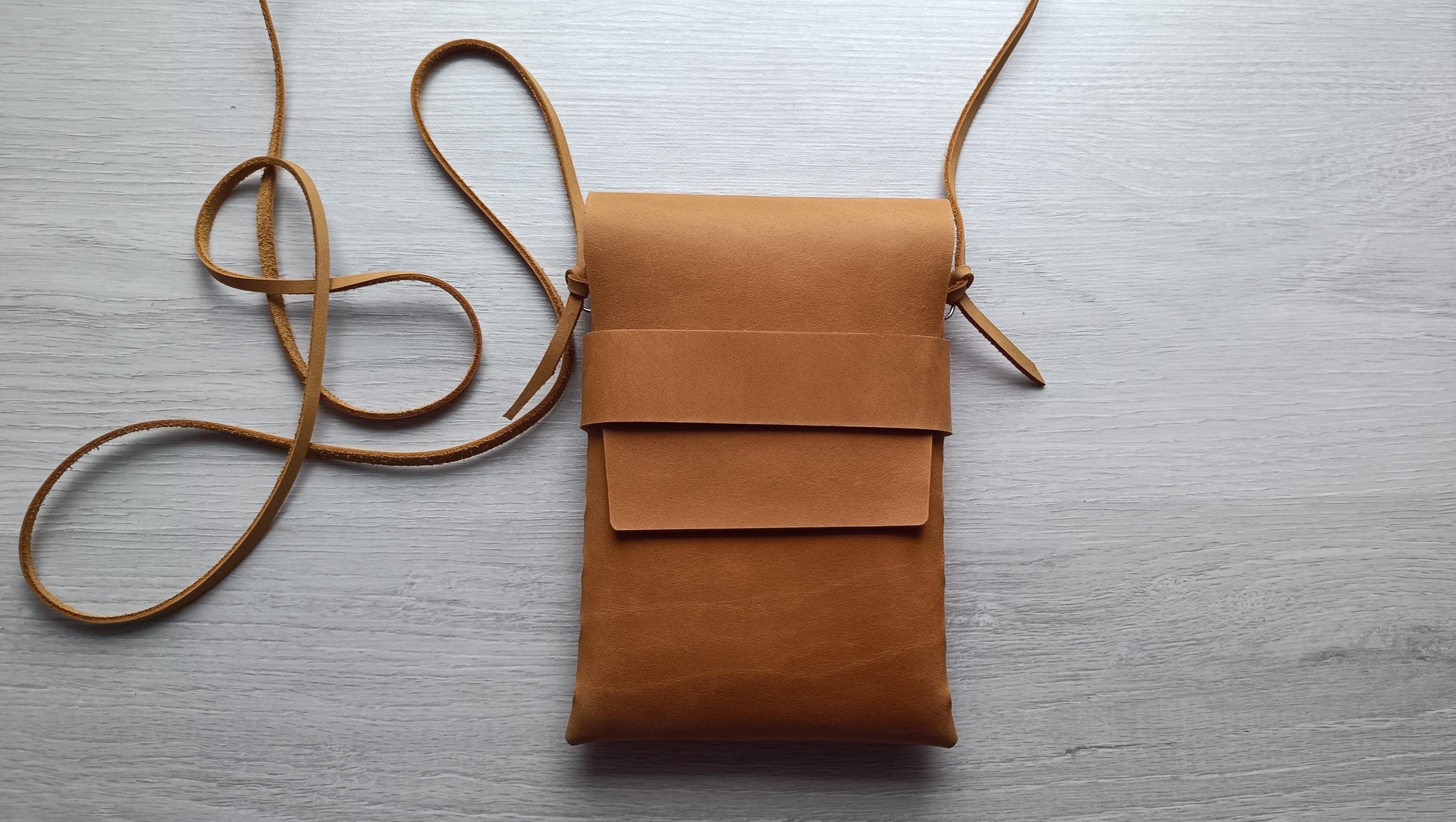 No Stitch Small Leather Bag Pattern – DIY Leather Pouch Template ...