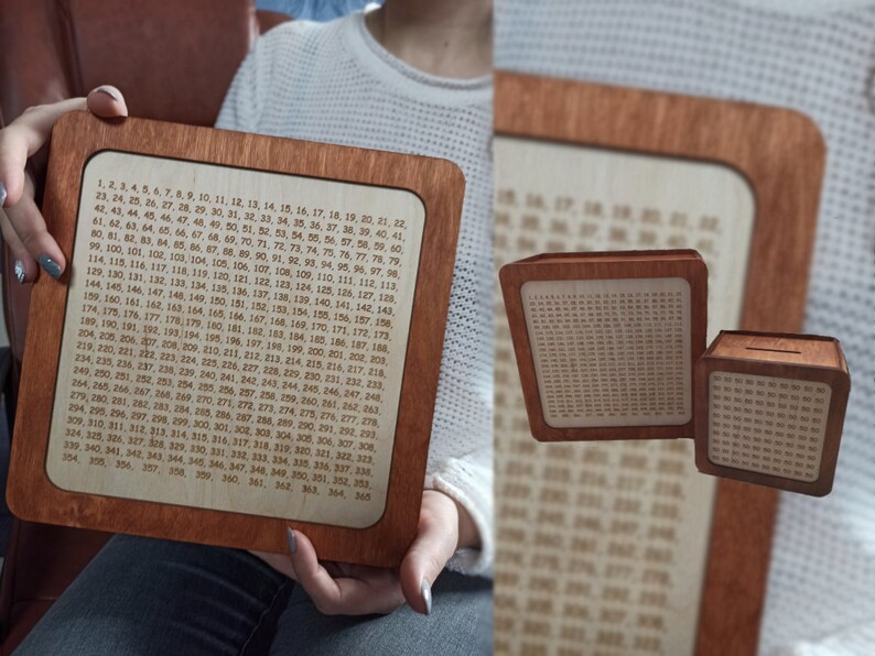 Wooden Money Box Numberbox Laser Cut File SVG CDR DFX - Etsy