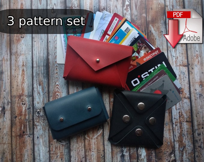 4 Leather Coin Pouches coin Purses Pattern DIY Pdf Download - Etsy