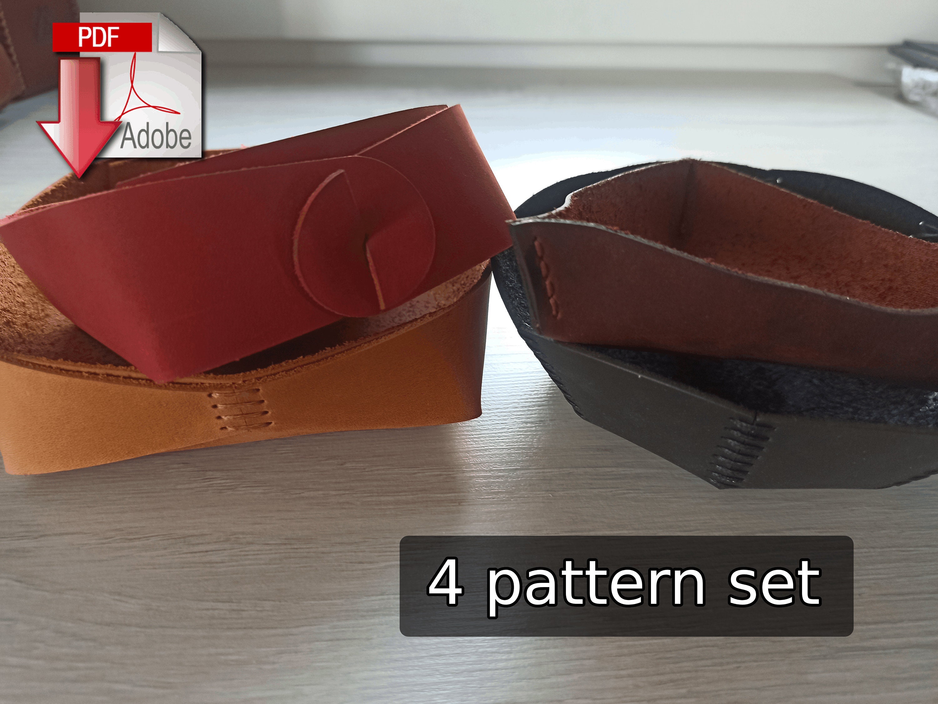 4 Leather Trays - Pattern - DIY - Pdf Download - Etsy