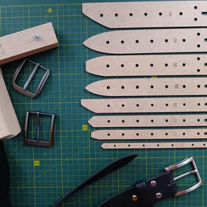 Leather Belt Template (PDF, PNG and Laser Cut File) – Leather Craft ...