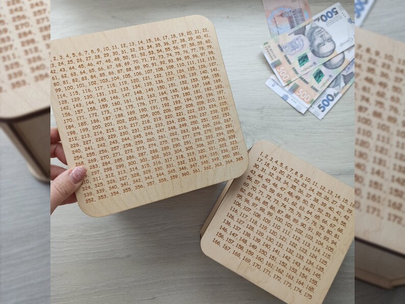 Wooden Money Box Numberbox Laser Cut File SVG CDR DFX - Etsy