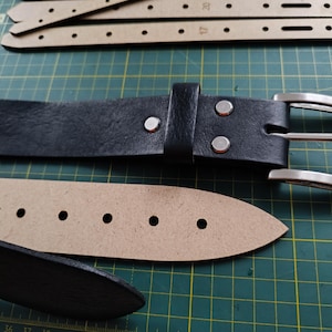Leather Belt Template (PDF, PNG and Laser Cut File) – Leather Craft ...
