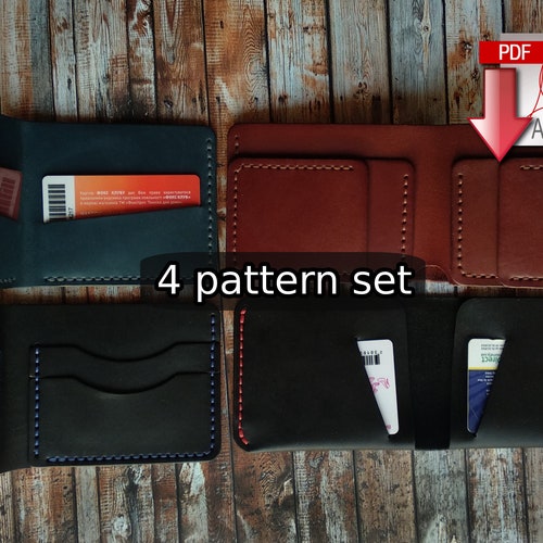 4 Leather Coin Pouches coin Purses Pattern DIY Pdf - Etsy