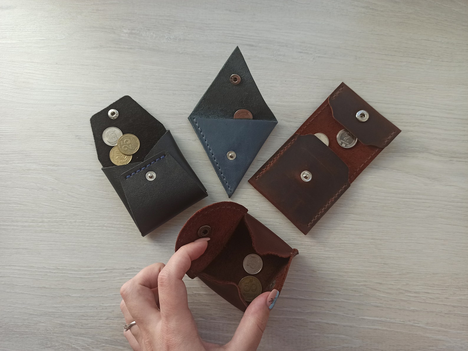 4 Leather Coin Pouches (coin Purses) - Pattern - DIY - Pdf Download - Etsy