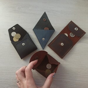 4 Leather Coin Pouches (coin Purses) - Pattern - DIY - Pdf Download - Etsy