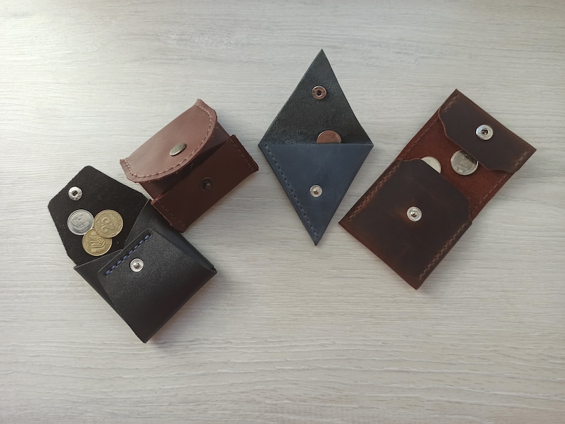 4 Leather Coin Pouches (coin Purses) - Pattern - DIY - Pdf Download - Etsy
