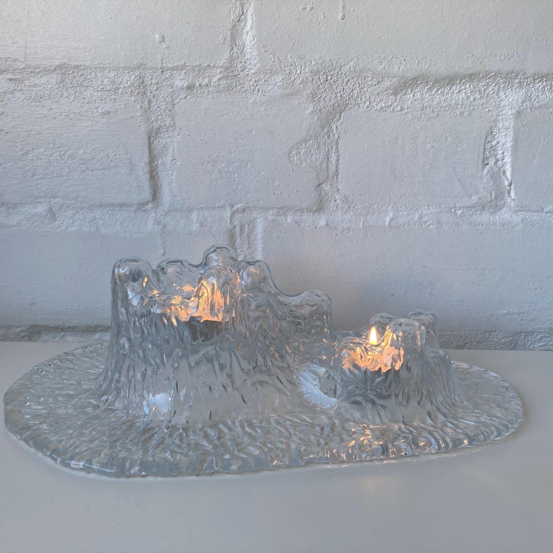 Vintage Muurla Glass Candleholder: Castello Romantica Series, Finnish ...