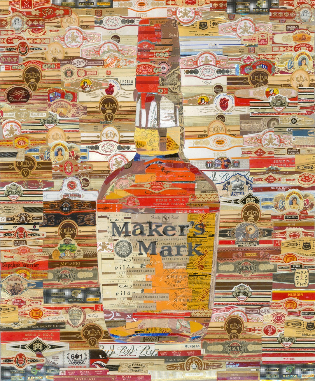 Cigar Art Band Collage Makers Mark - Etsy
