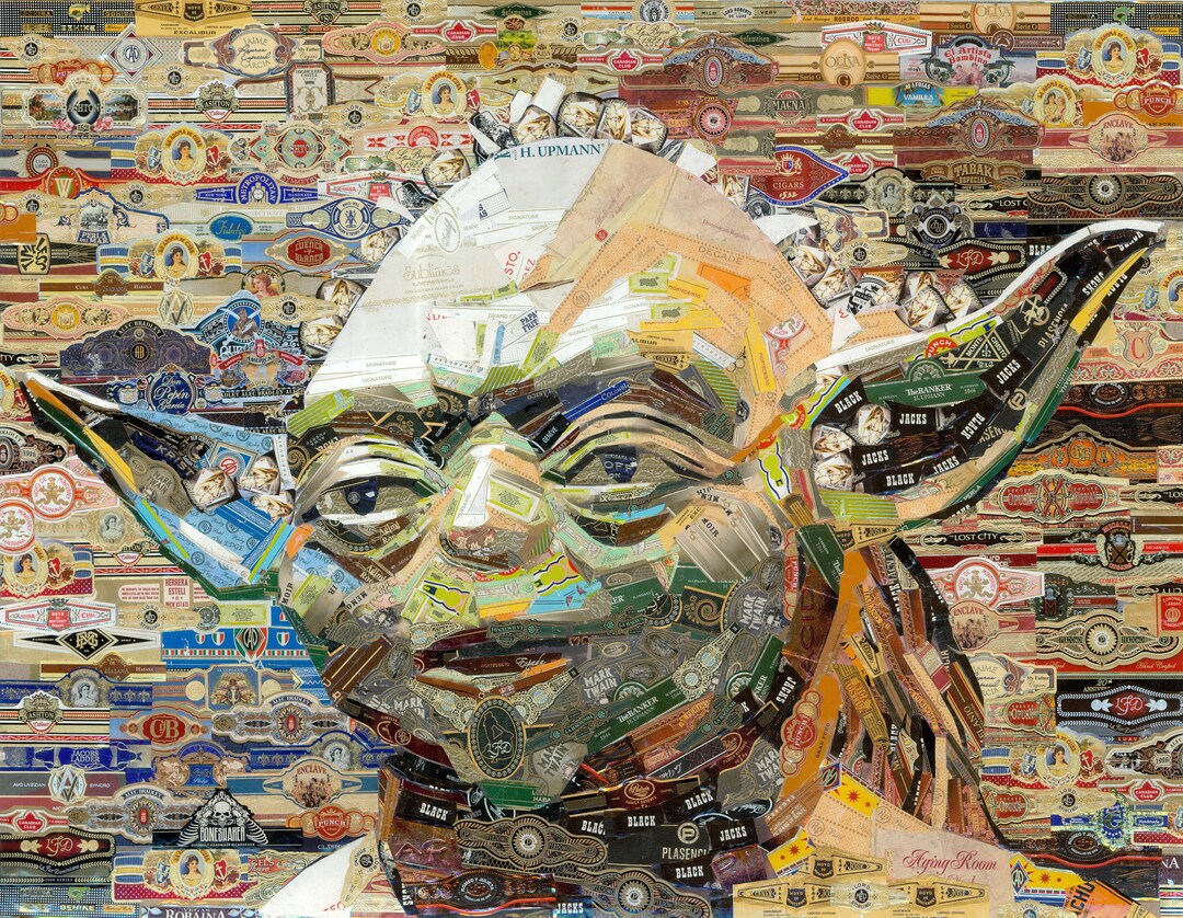 Cigar Art Band Collage Yoda - Etsy