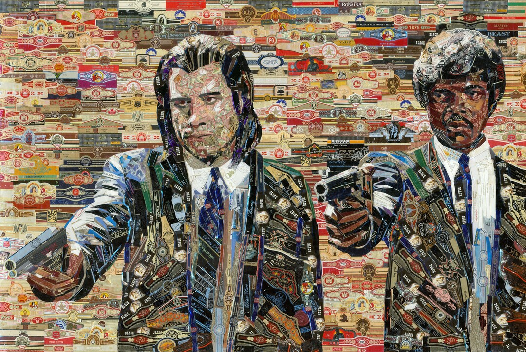 Cigar Art Band Collage Pulp Fiction - Etsy