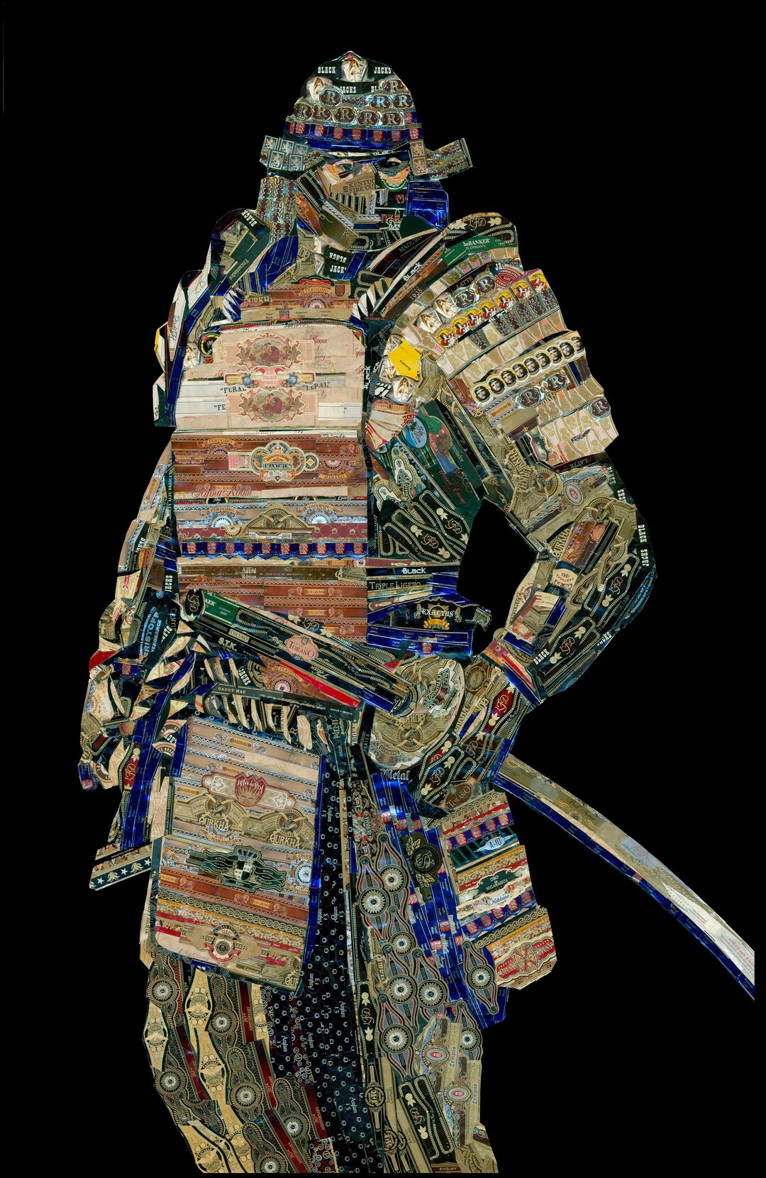 Cigar Band Collage "samurai" - Etsy