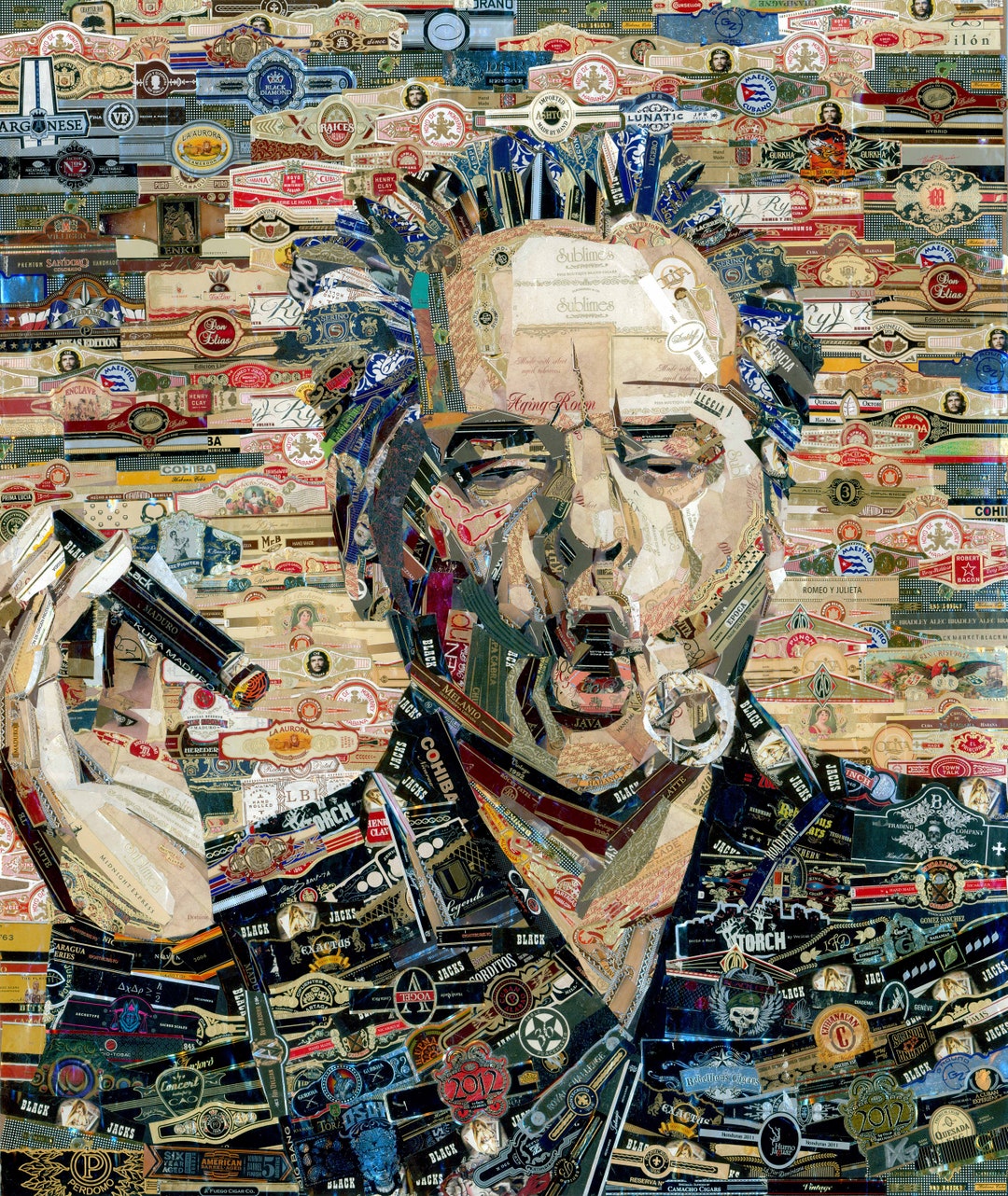 Cigar Gift Wall Décor Cigars Art Cigar Lounge Man Cave Man Gift Home ...
