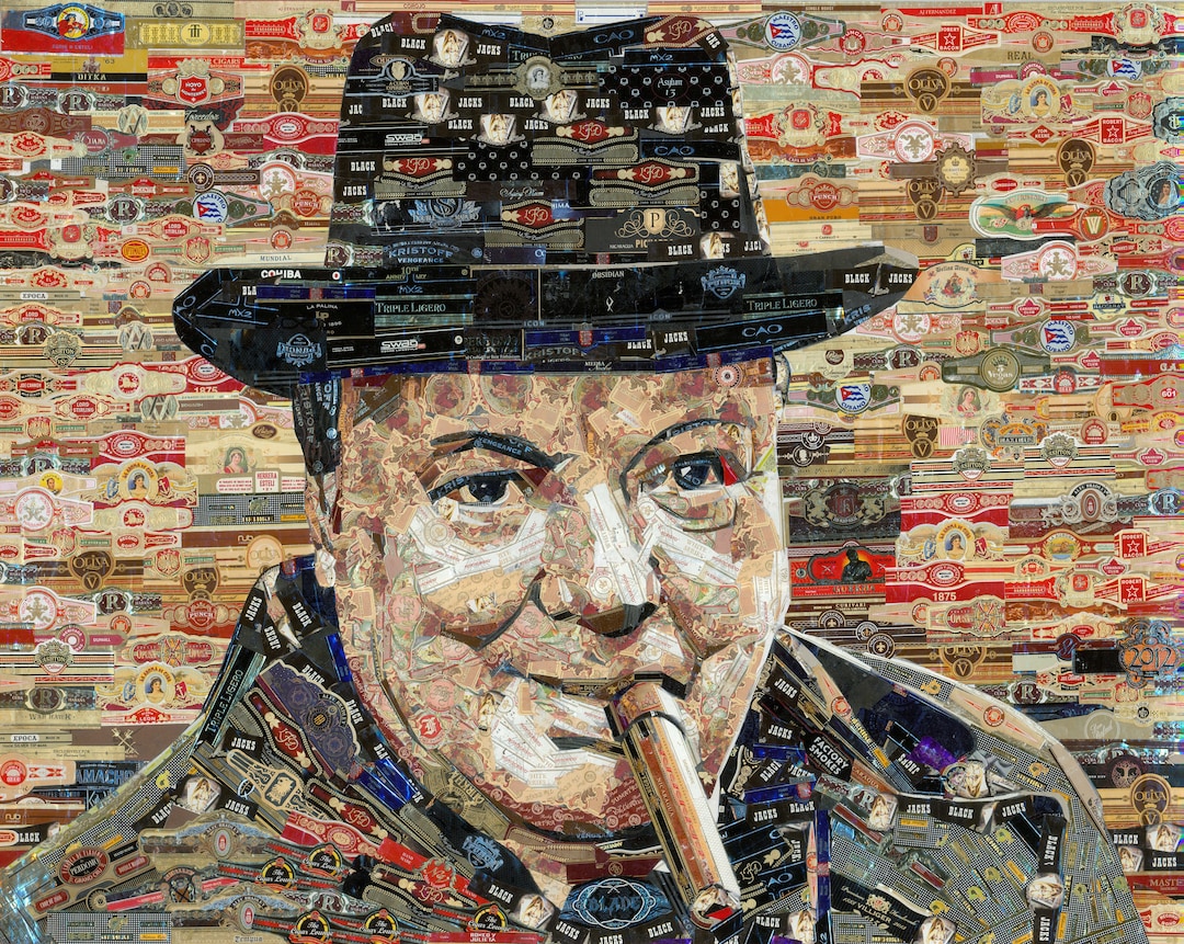Cigar Gift Wall Décor Cigars Art Cigar Lounge Man Cave Man Gift Home ...